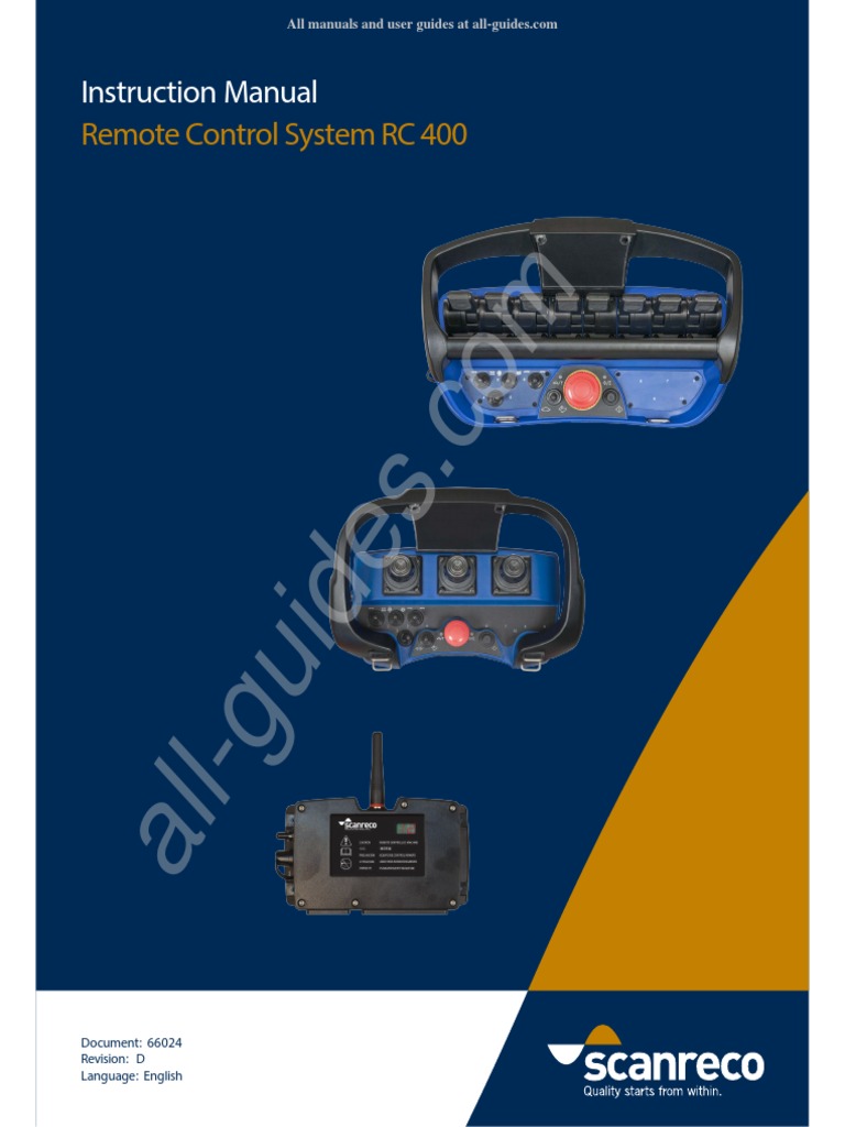 Remote Control System RC 400: Instruction Manual | PDF | Battery ...