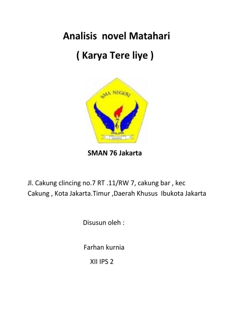 Analisis Novel Matahari | PDF