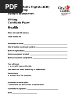 ESOL - Entry 3 - Writing Candidate Paper - Practice Paper C 2 | PDF ...