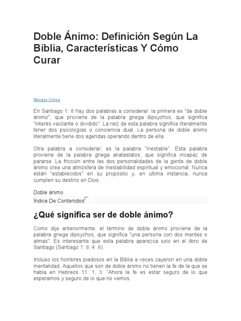 Doble Ánimo | Descargar gratis PDF | Jesús | Alma
