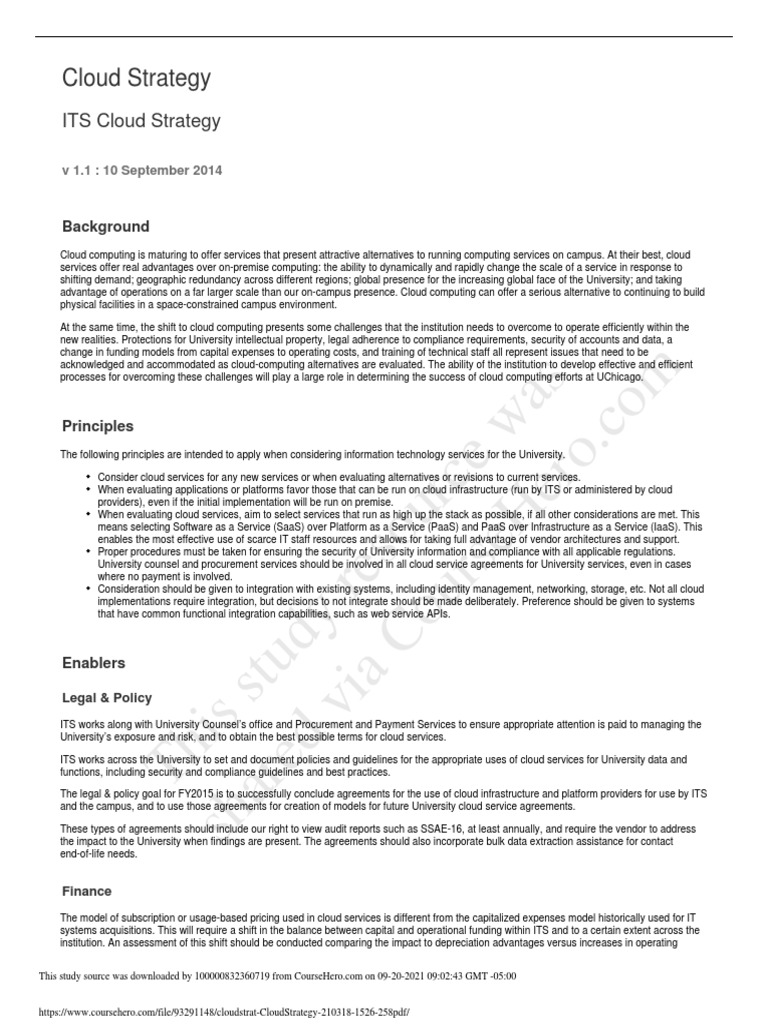 This Study Resource Was: Cloud Strategy | PDF | Cloud Computing ...