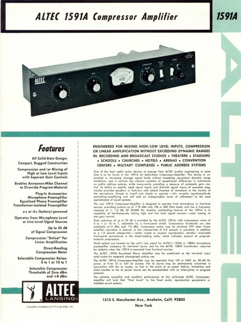Altec 1591A CompAmp | PDF