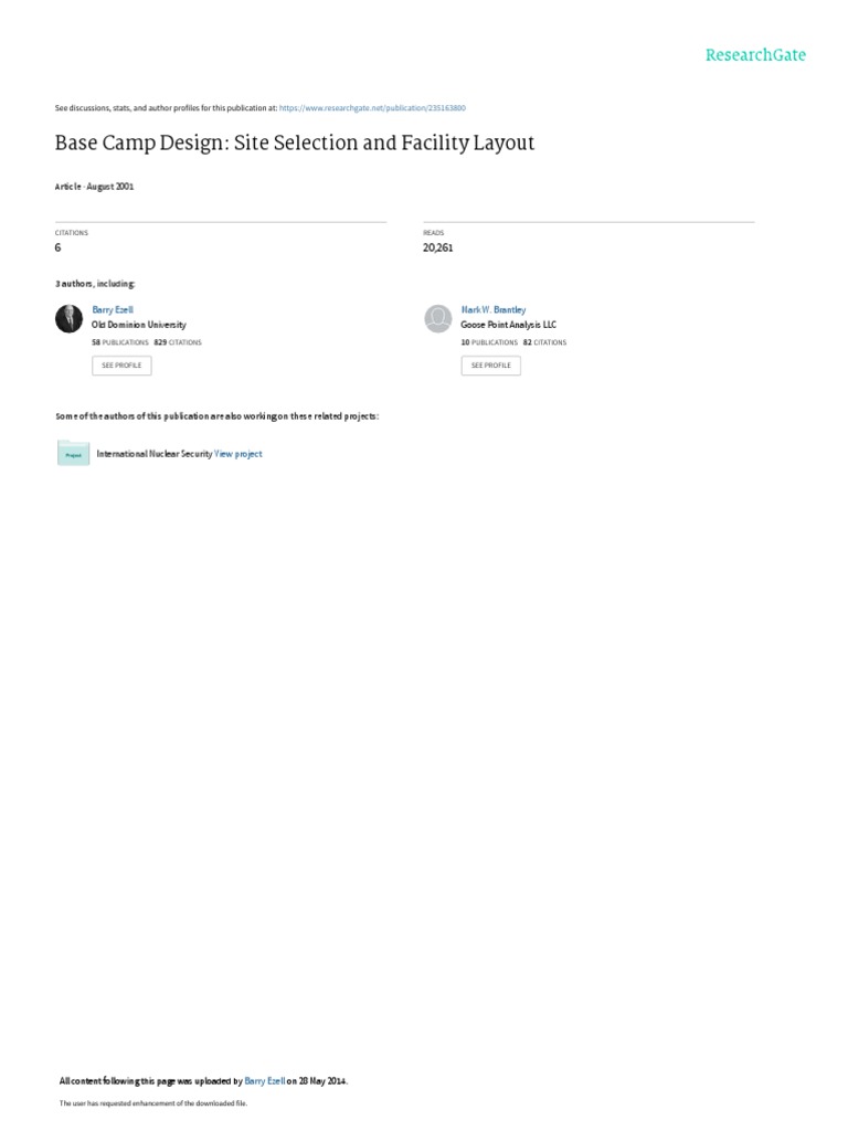 Base Camp Design Site Selection and Facility Layou | Download Free PDF ...