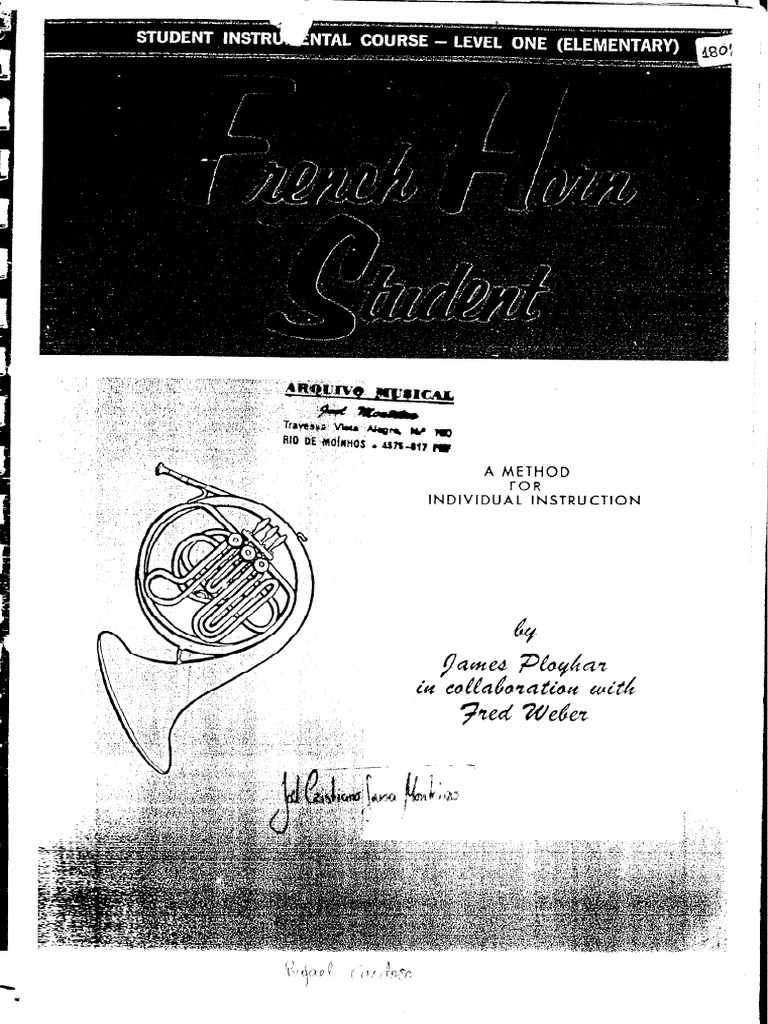 0000 French Horn Student-A Method For Horn-James Ployhar | PDF