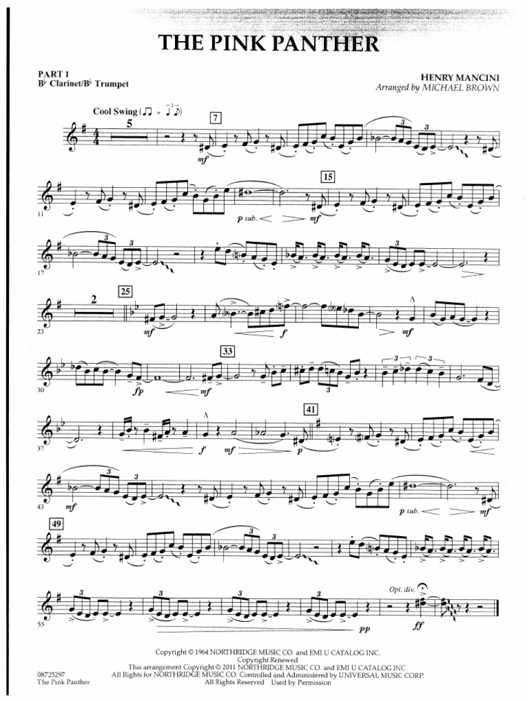 Pink Panther Trumpet | PDF