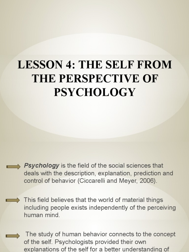 UTS Psychological Perspective | PDF | Self | Thought