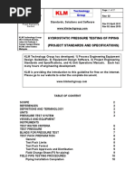 Hydrotest Test Packs | PDF