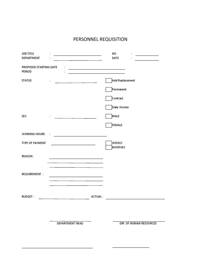 Personnel Requisition Form | PDF | Budget | Economies