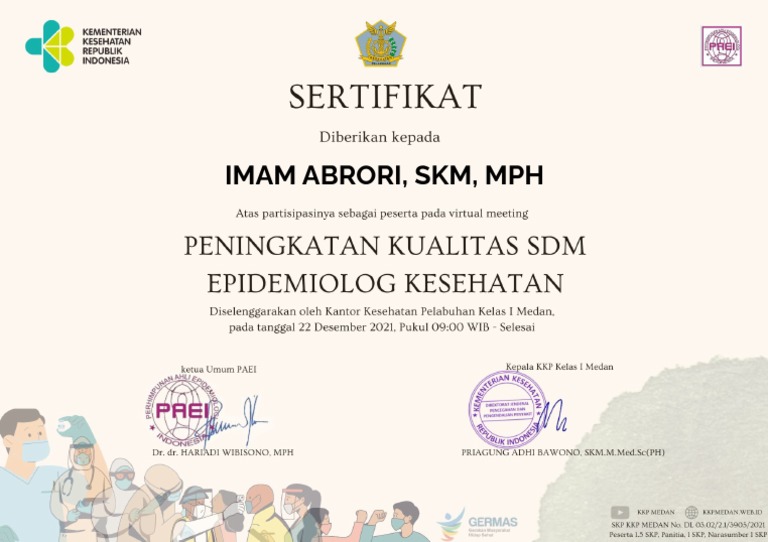 Imam Abrori, SKM, MPH - KKP Medan | PDF