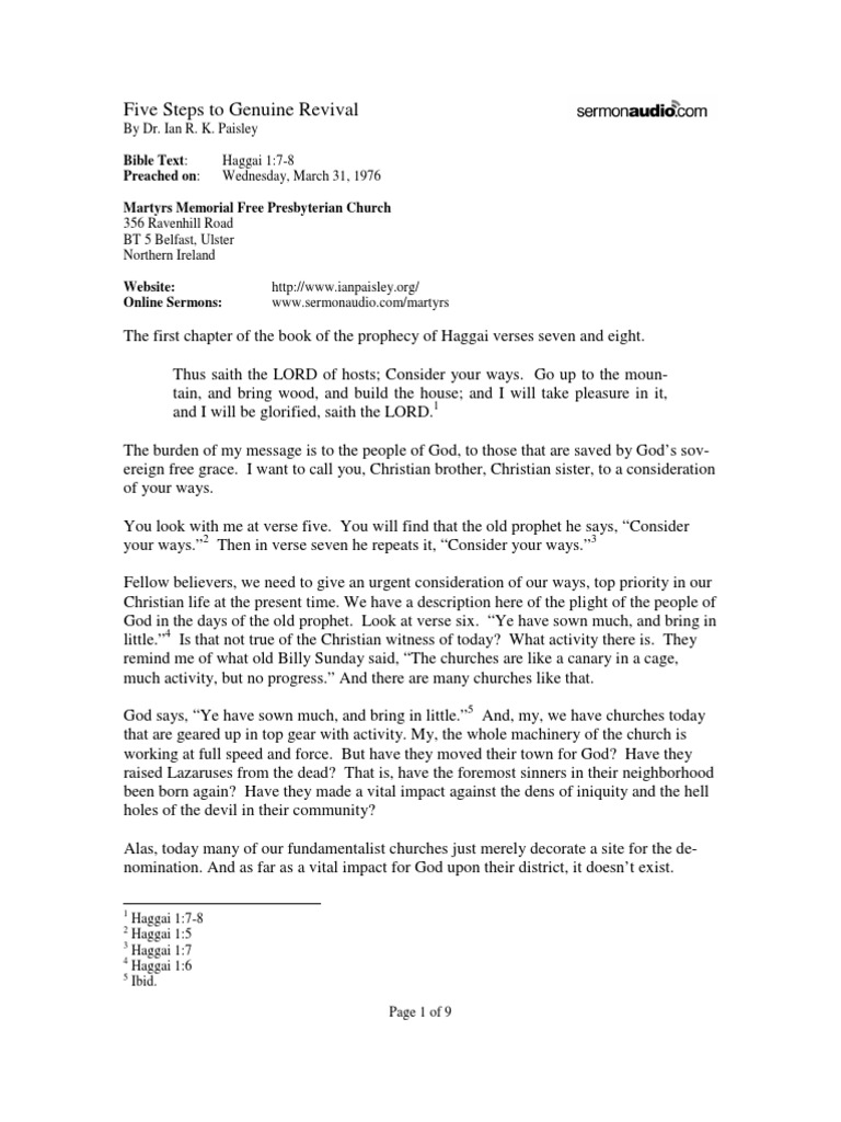 5 Steps To Genuine Revival | PDF | Religion & Spirituality