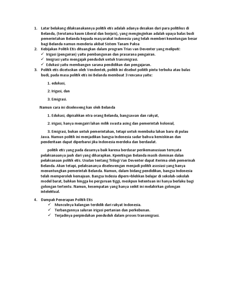 Sejarah Politik Balas Budi | PDF