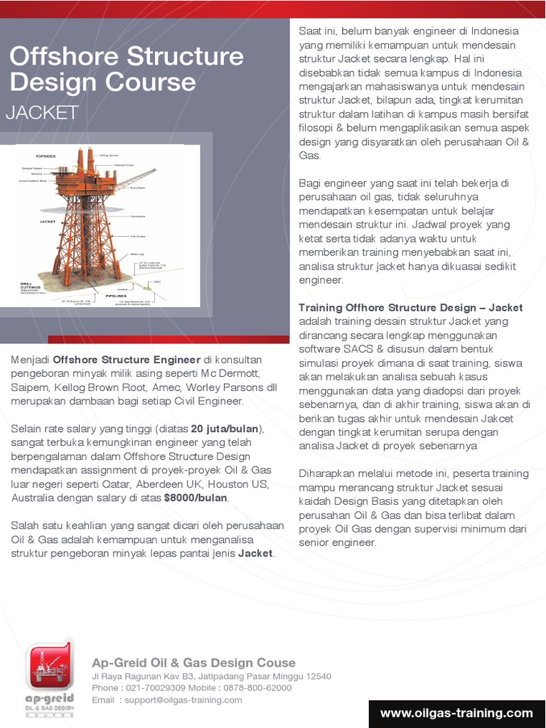 Pelatihan Desain Struktur Jacket Offshore | PDF