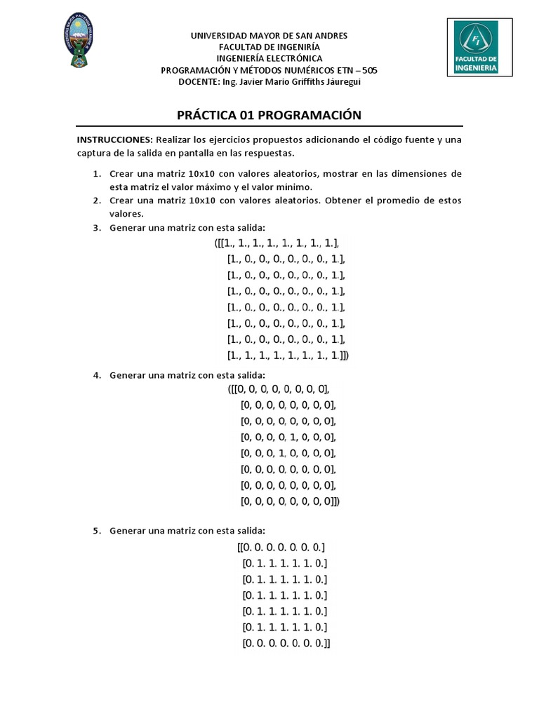 Práctica de Programación Numérica en MATLAB | PDF
