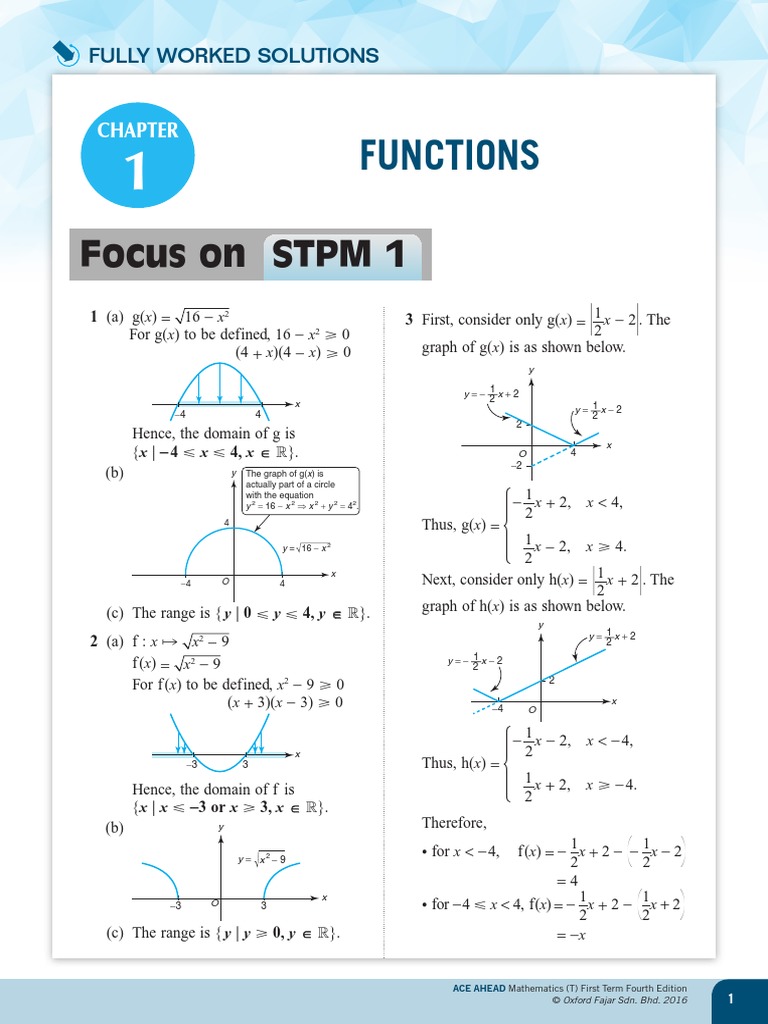 Oxford Math T Sem 1 Chapter 1 Function | PDF | Function (Mathematics) | Analysis