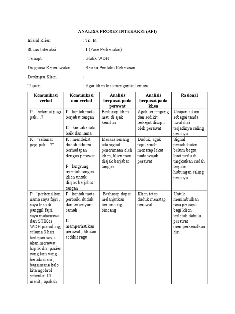 Fajri - Analisa Proses Interaksi (Api) RPK SP 1 | PDF