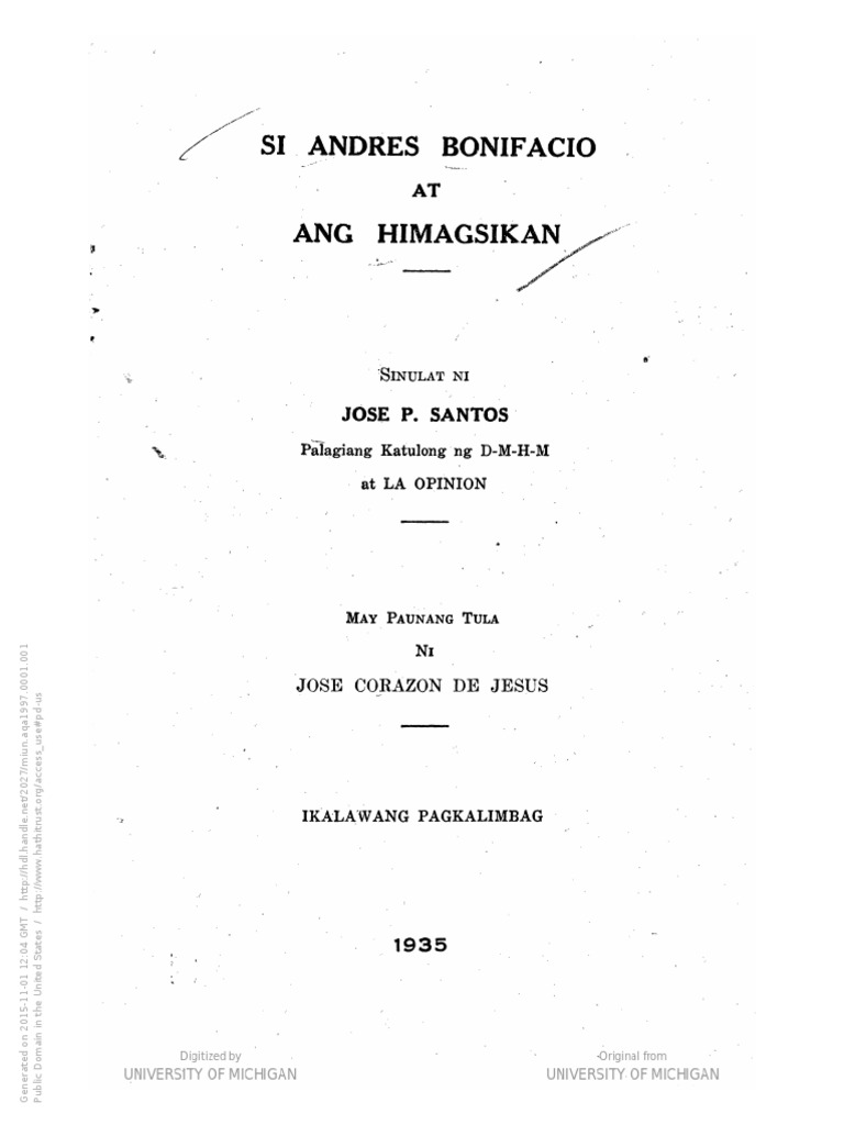 Si Bonifacio at Himagsikan | PDF
