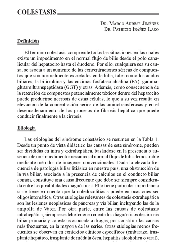 Colestasis | PDF | Hepatitis | Cirrosis