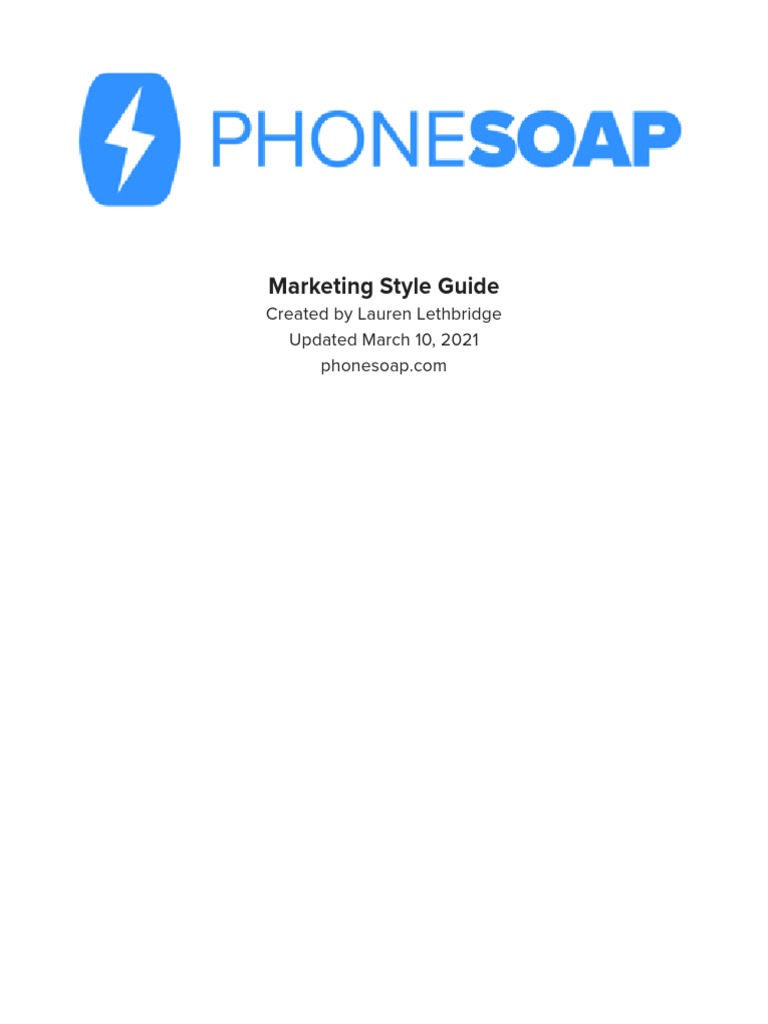 Marketing Style Guide 1 | PDF | Disinfectant | Ultraviolet