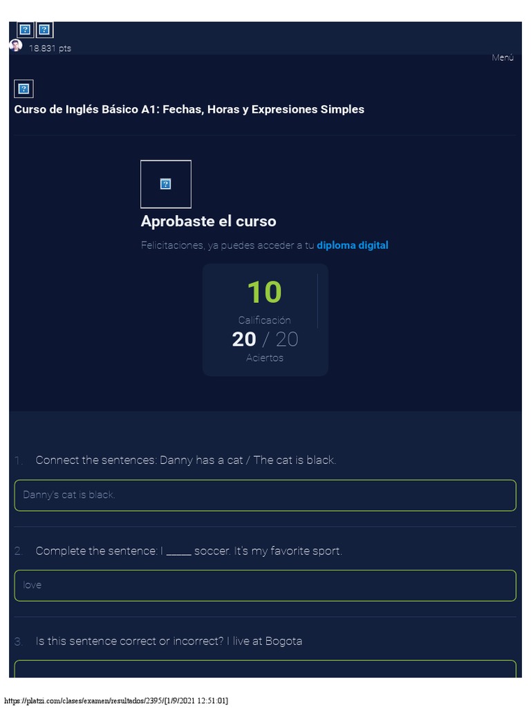 Curso de Inglés Básico A1 Fechas, Horas y Expresiones Simples | PDF