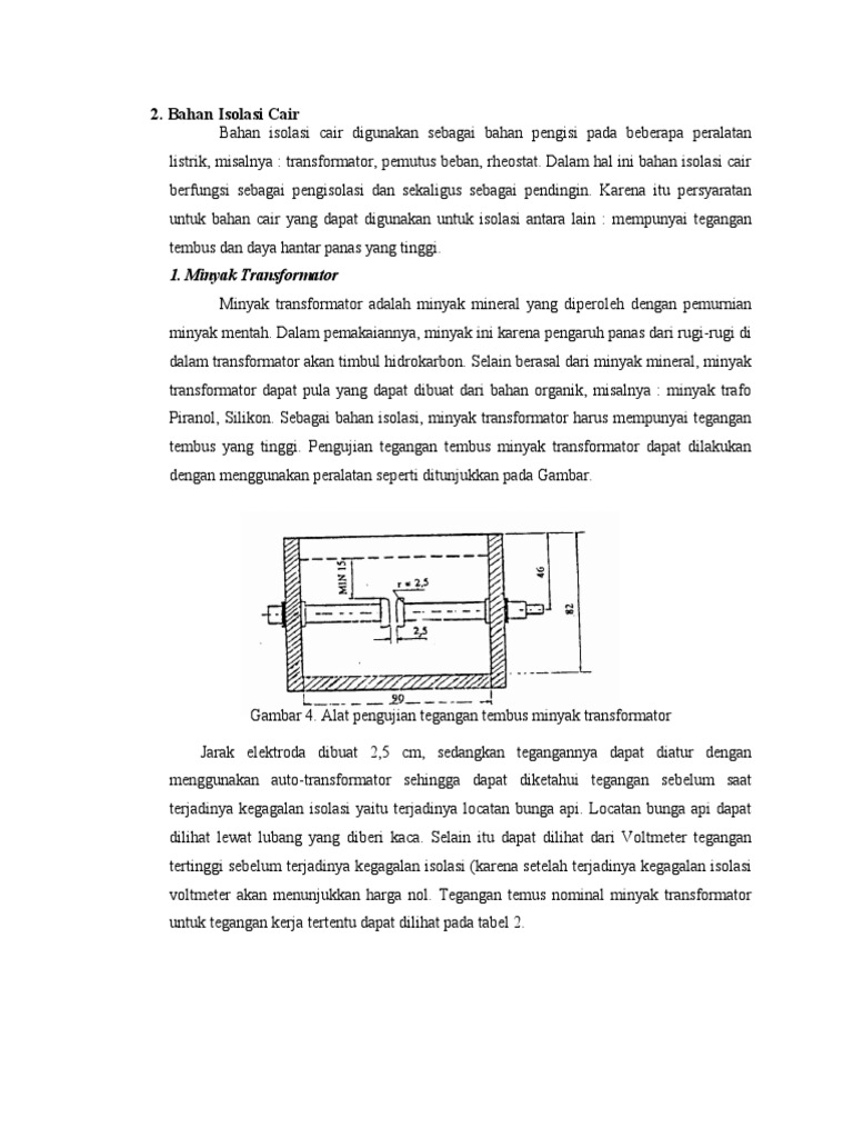 Bahan Isolasi Cair untuk Peralatan Listrik | PDF