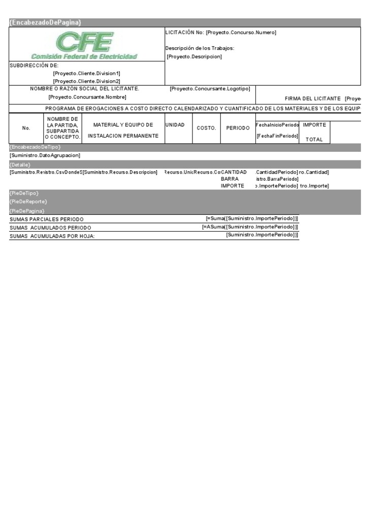 Ae-14 Programa de Erogaciones de Los Materiales | PDF