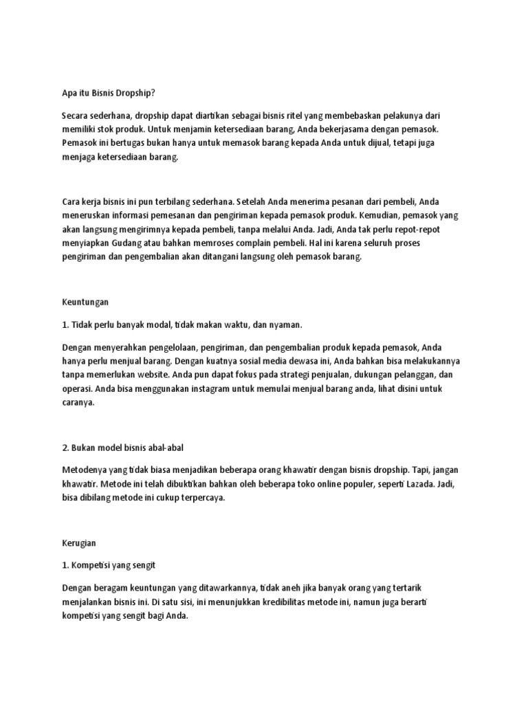Dropship | PDF