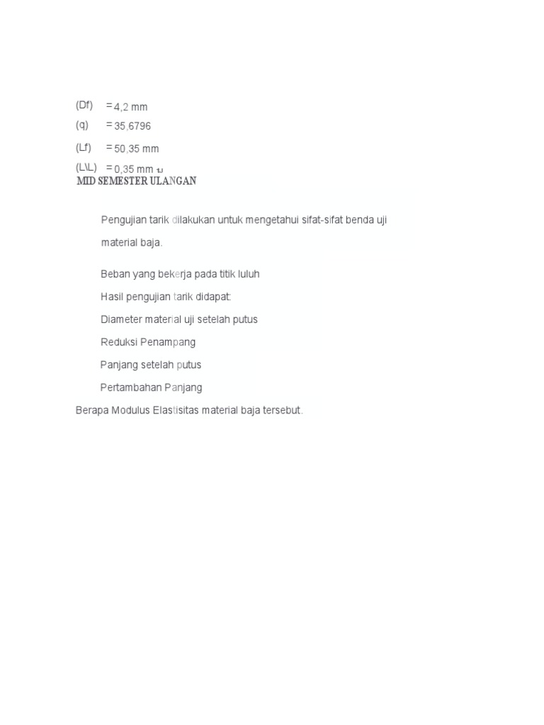 Soal Uji Tarik | PDF