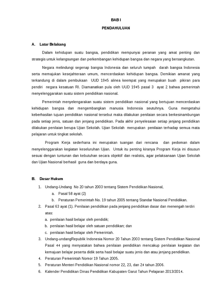 Program Kerja Uas | PDF | Karier & Perkembangan