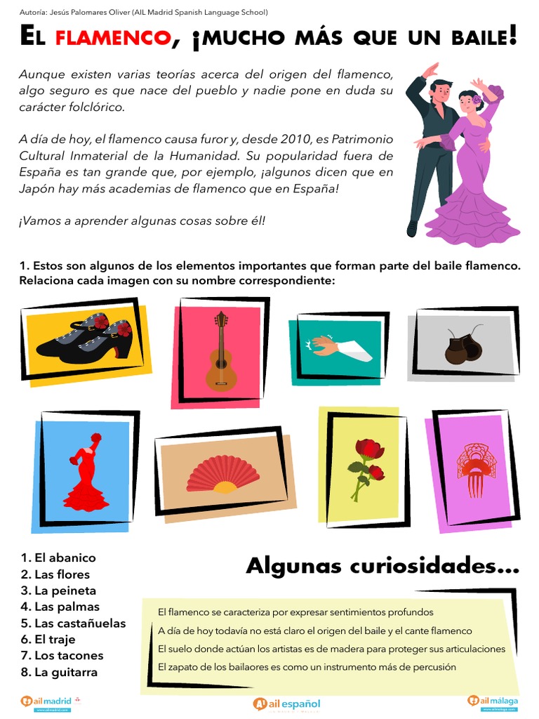 Actividad Espanol Baile Flamenco Principiantes | PDF