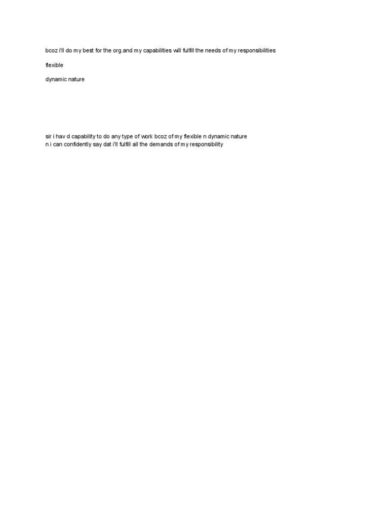 Flexible and Dynamic Work Capabilities | PDF