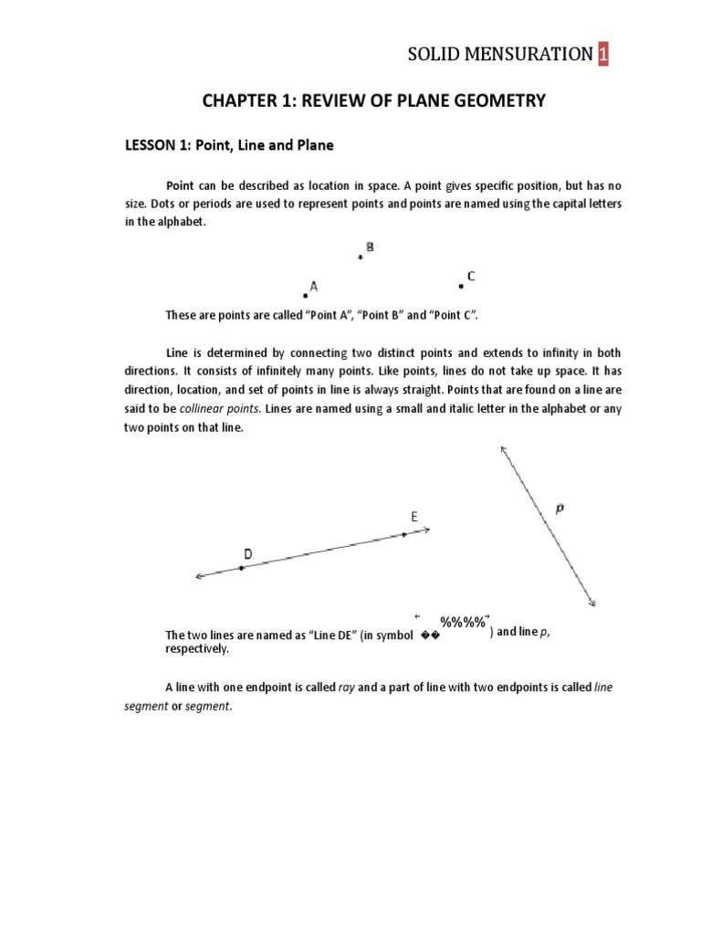 Solid Mensuration UNIT 1 - Lesson 1 & 2 | PDF | Polygon | Line (Geometry)
