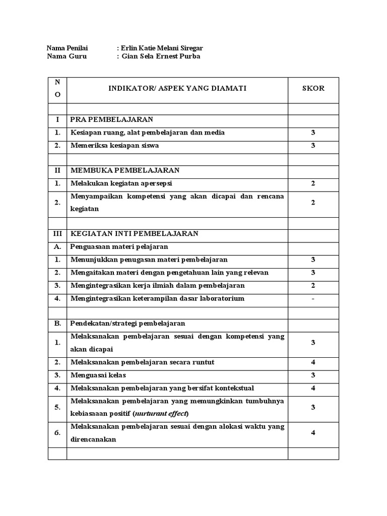Gian Sela Ernest Purba - Ipkg-2-Instrumen-Penilaian-Kinerja-Guru-Kemampuan) | PDF