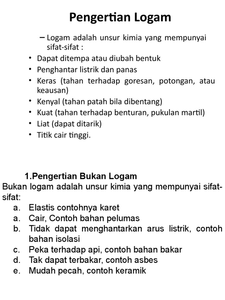 Pengertian Logam Pdf