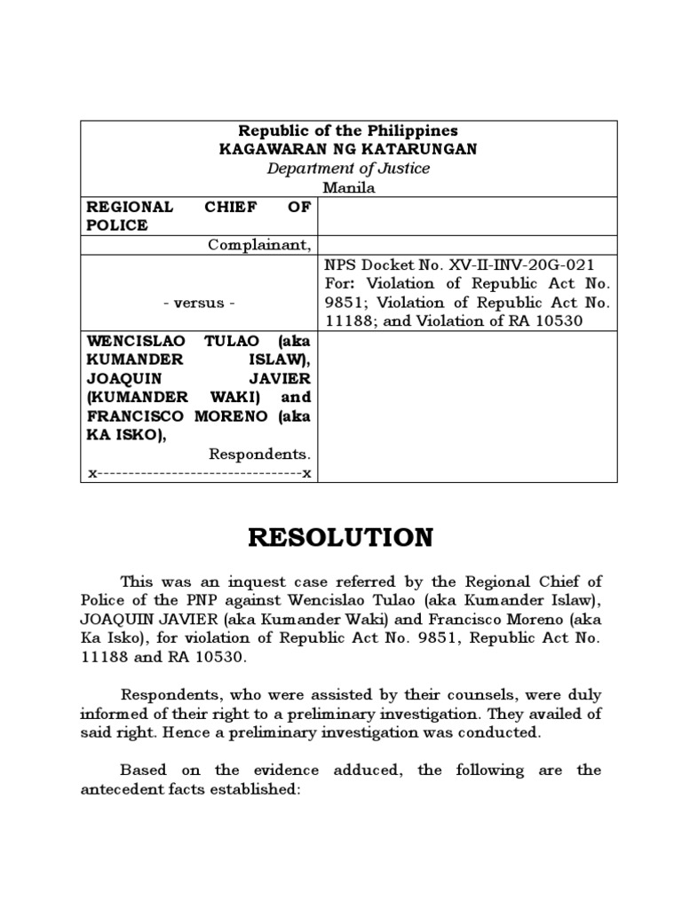DOJ Resolution on RA Violations | PDF