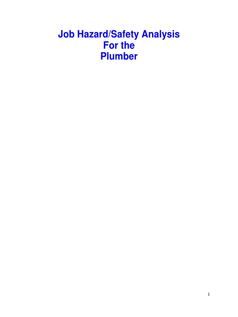 Plumber | PDF | Personal Protective Equipment | Occupational Safety And ...