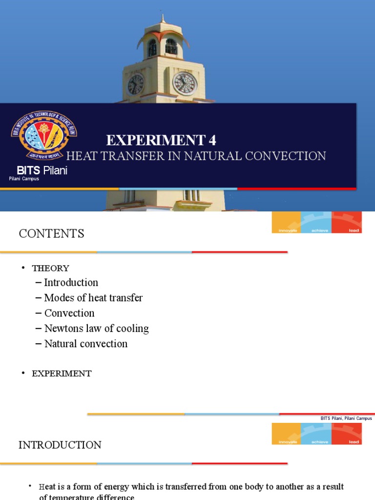 Natural Convection Heat Transfer Experiment | PDF | Convection | Heat ...