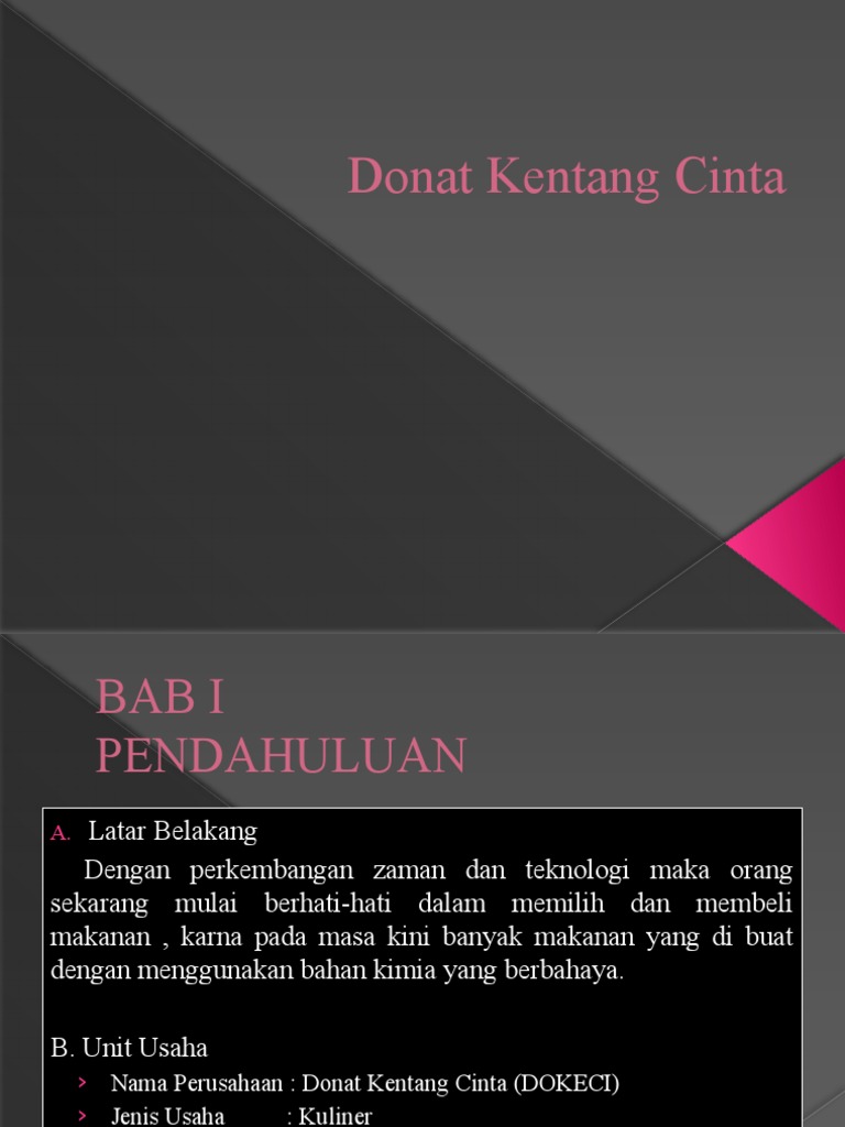 Rencana Usaha Donat Kentang Cinta | PDF