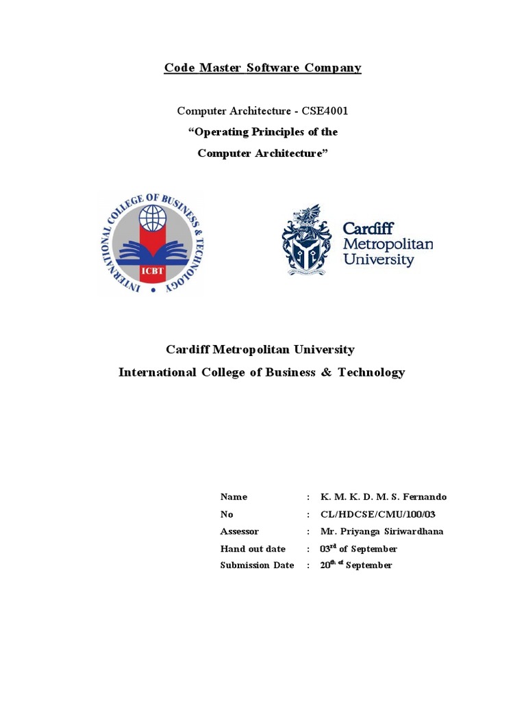Final Computer Architecture Individual Assignment | PDF | Intel ...