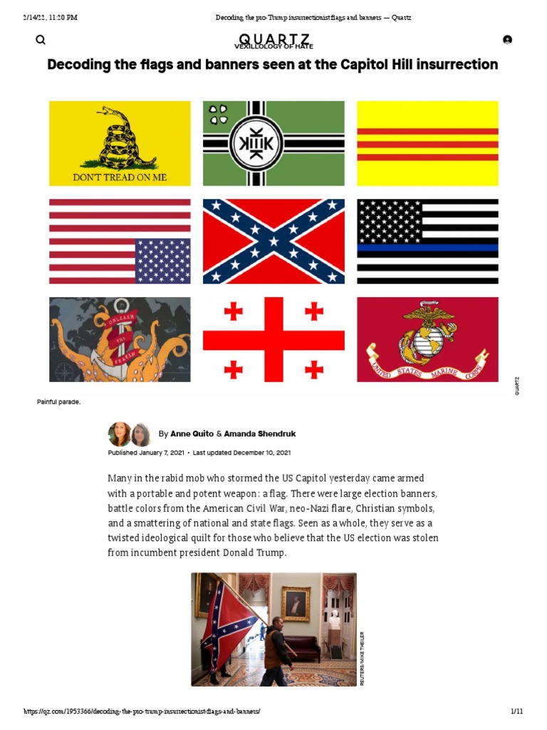 Decoding The Flags and Banners Seen at The Capitol Hill Insurrection ...
