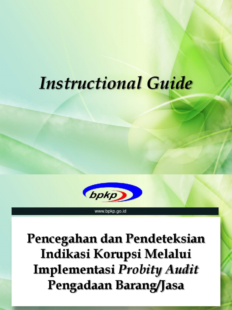 Final Instructional Guide - Slide Probity Audit | PDF