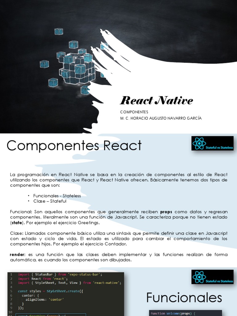3 React Native - Componentes | PDF | Software de la aplicacion | Clase ...