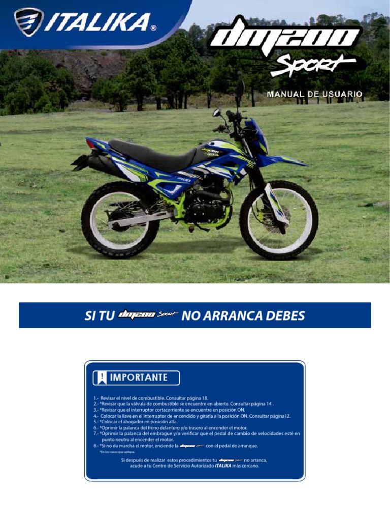 02 Dm200 Sport | PDF | Carburador | Tornillo