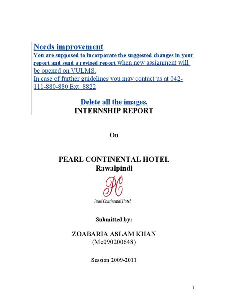 HR Internship Report | PDF | Human Resource Management | Hotel