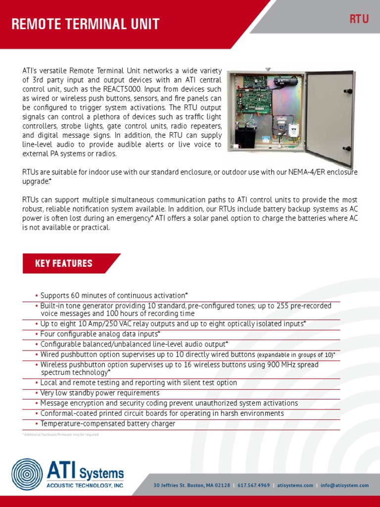 Spec RTU | PDF | Electrical Engineering | Electronics
