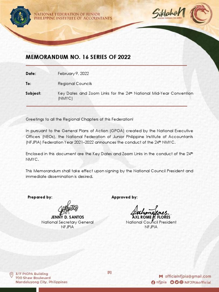 Memorandum No. 16 Series of 2022: Date: To: Subject | PDF | Accounting ...