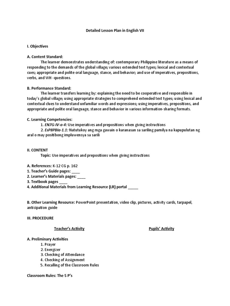 Using Imperatives and Prepositions When Giving Instructions: A Detailed ...