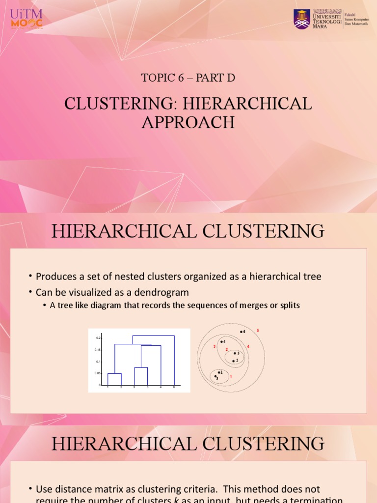 Topic 6d Hierarchical Algorithm Pdf Cluster Analysis Algorithms