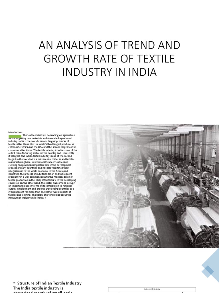An Analysis of Trend and Growth Rate of Textile Industry in India | PDF ...