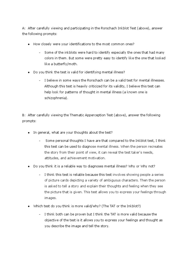 21.6 Rorschach Test | PDF | Applied Psychology | Behavioural Sciences