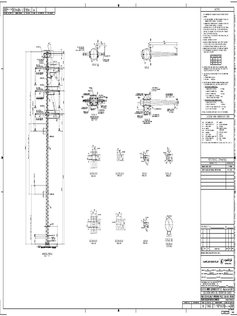 66-115 KV Pole Drawings | PDF